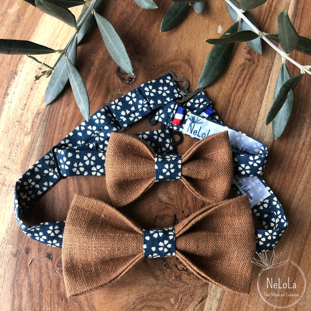 Noeud papillon en lin collection le champêtre - Etsy France
