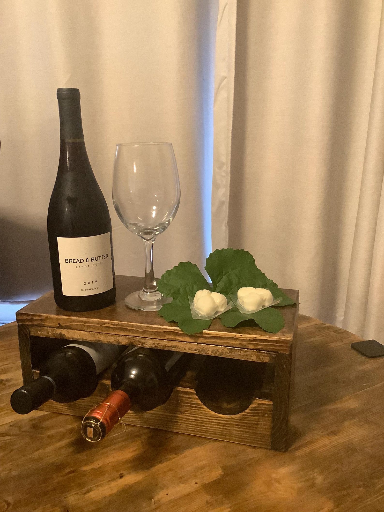 Rustic Wooden Wine Rack | Handcrafted Wine Bottle Holder | Small Wine ...
