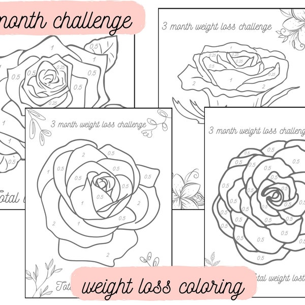 Fitness Challenges Coloring - Etsy