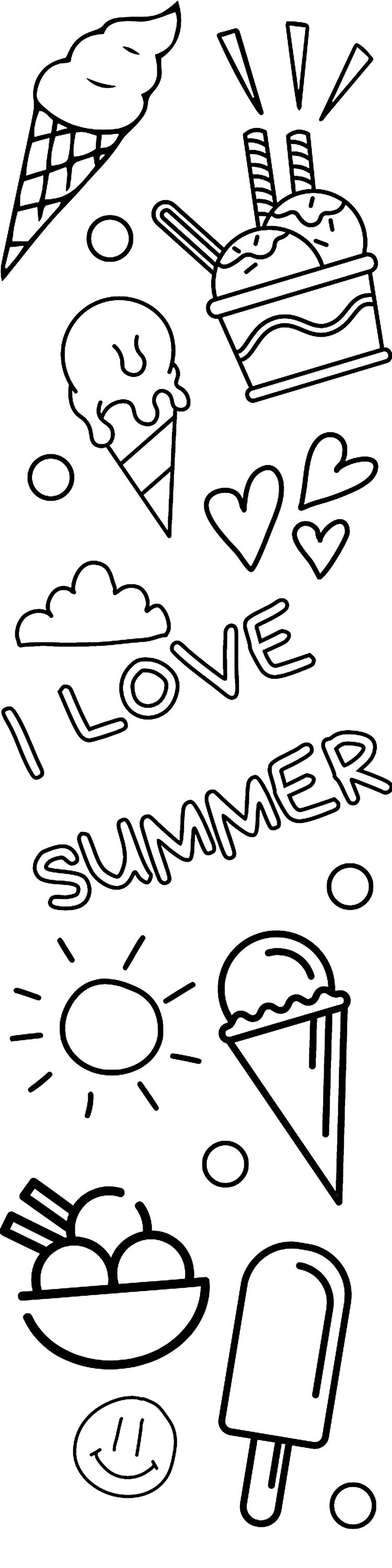 Summer Coloring Bookmarks for Kids Summer Coloring Book Marker for ...