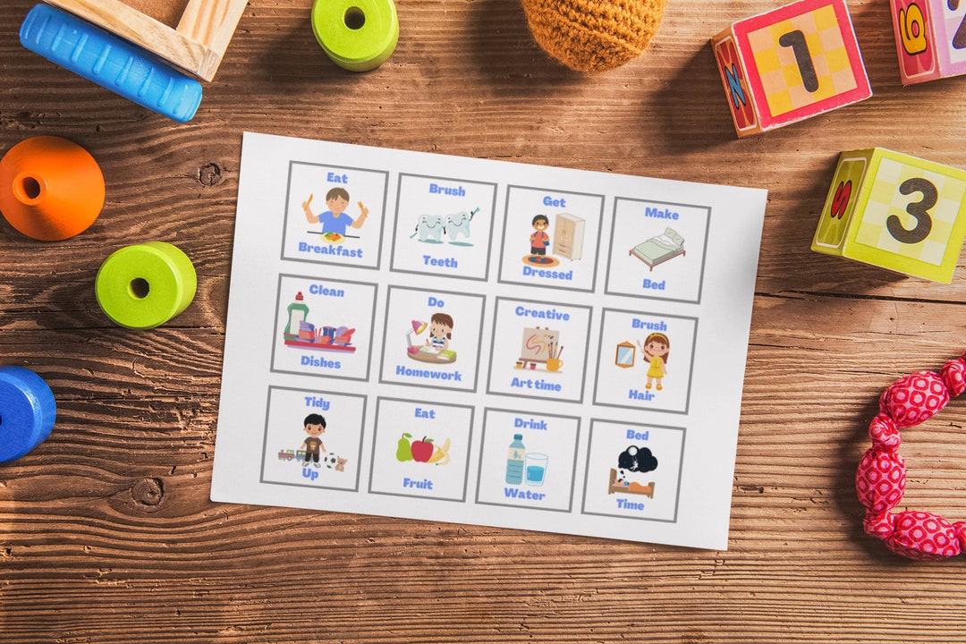 Printable Kids Daily Responsibilities, Productivity Booster, Chore ...