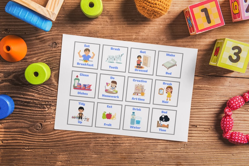 Printable Kids Daily Responsibilities, Productivity Booster, Chore ...