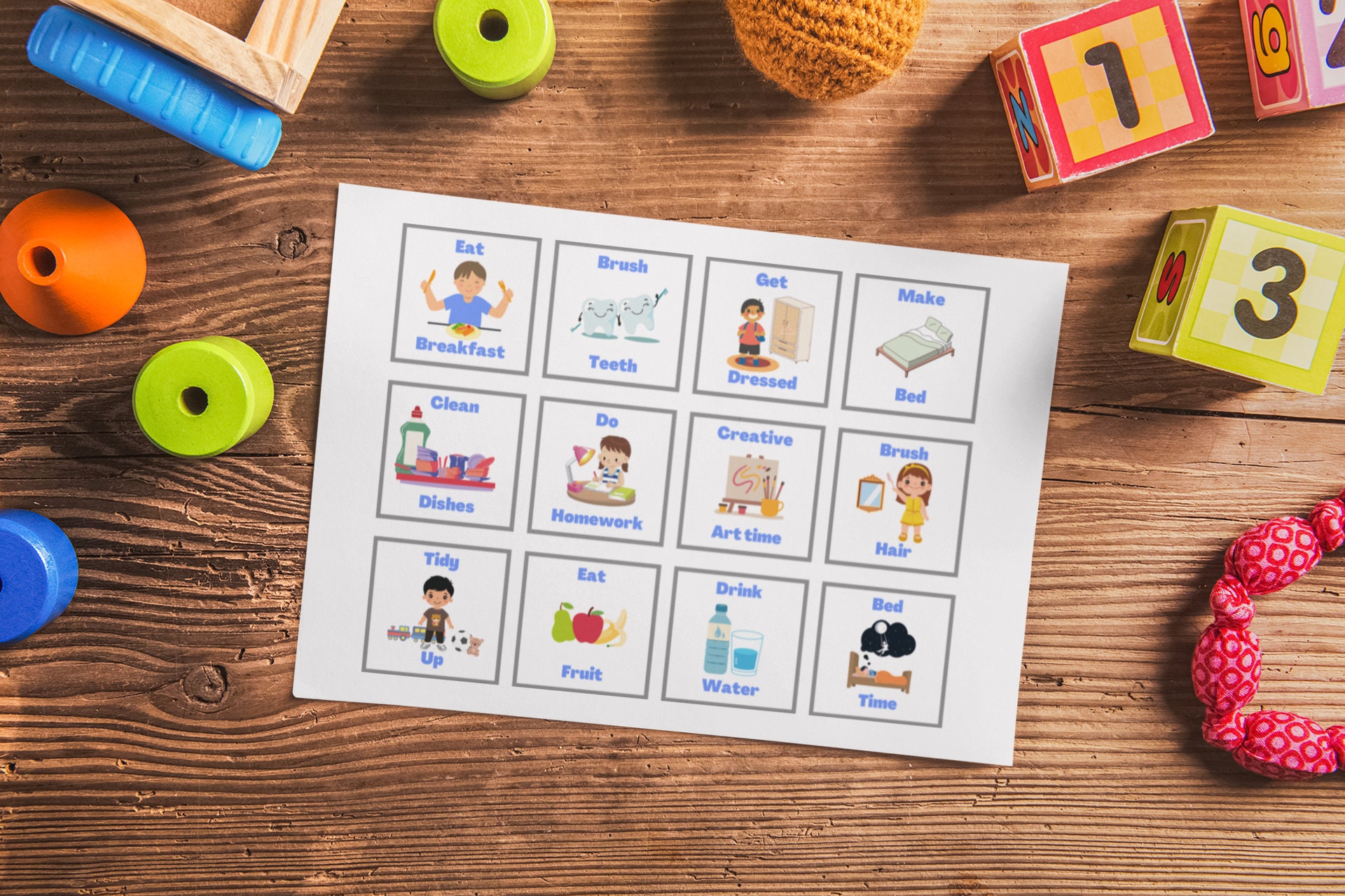 Printable Kids Daily Responsibilities Productivity Booster - Etsy