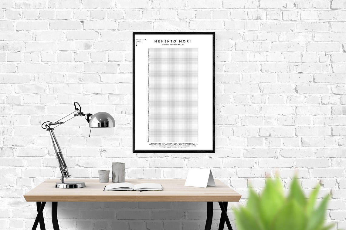 100-year Life Calendar Memento Mori Motivational Tracker Weekly Grid ...