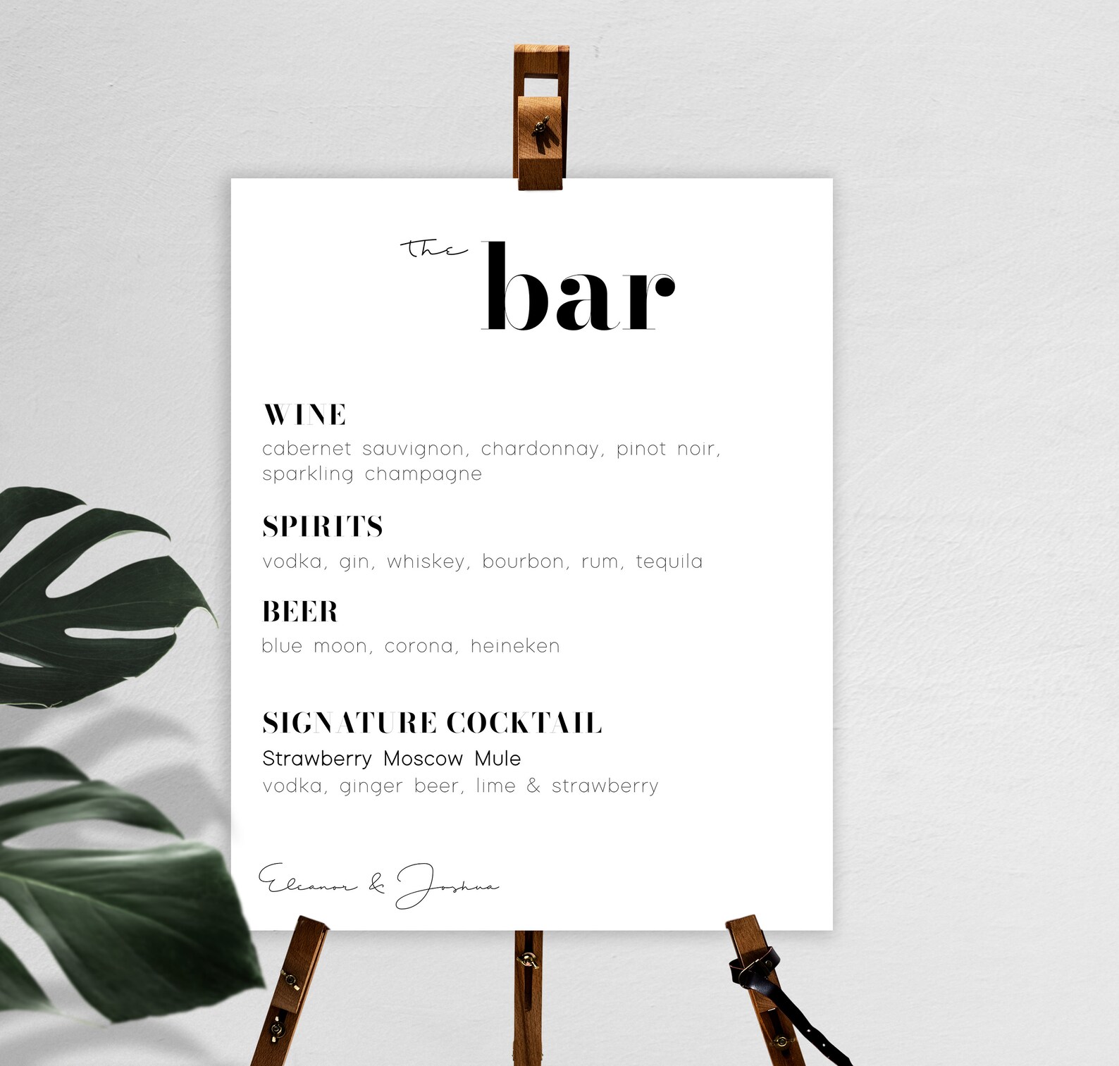 Menu and Bar Drinks Menu (various Sizes) - Modern Collection - Editable ...