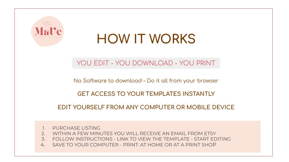 Table Numbers Template - Rose Collection - Editable, Printable - Chic ...