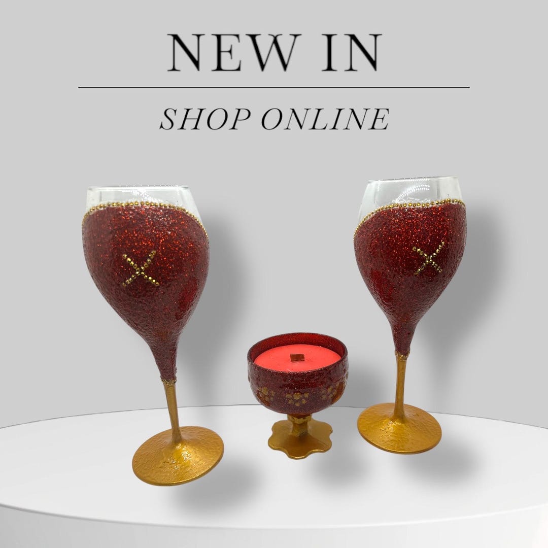 Glitter Glamour Wine Glasses - Etsy