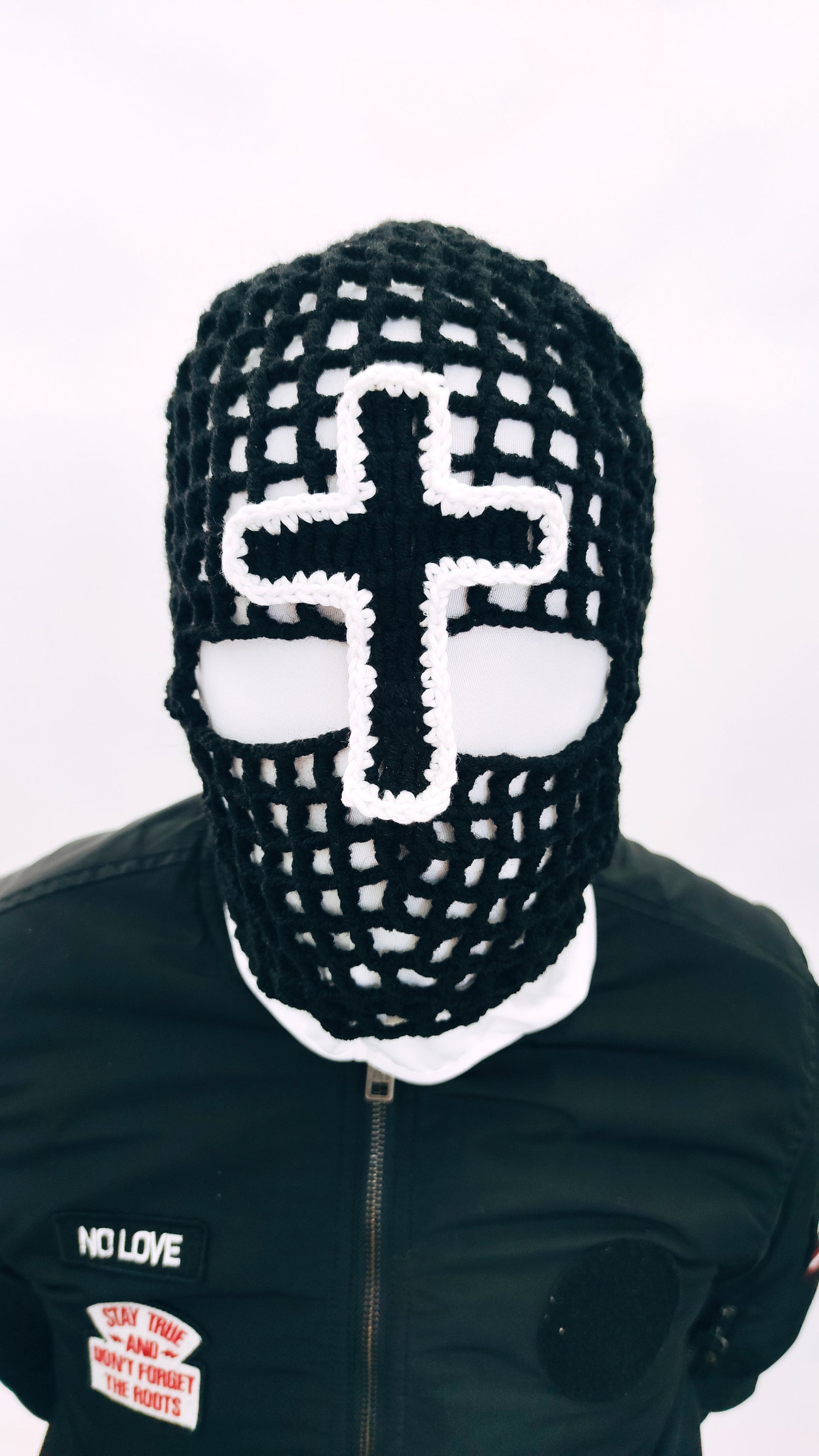 Balaclava Mens Black Cross Balaclava Cross Mask Ski Mask - Etsy