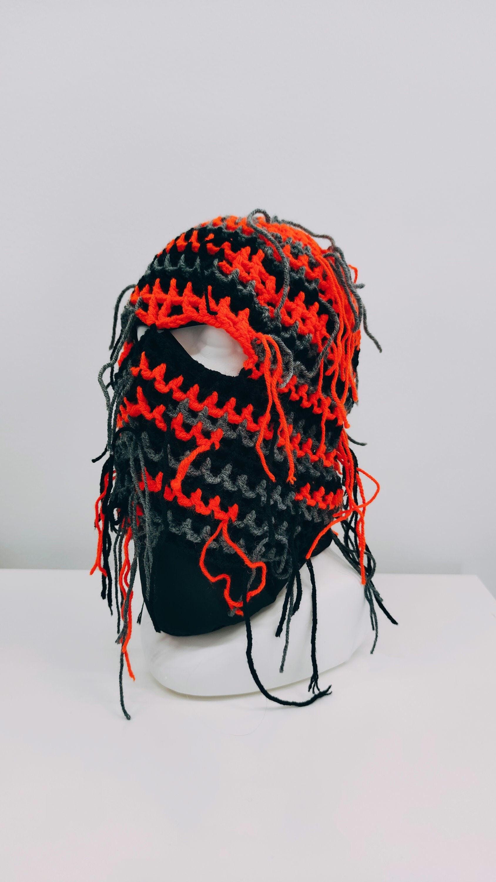 Distressed Balaclava, Mens Mask, Messy Balaclava, Crochet Balaclava ...
