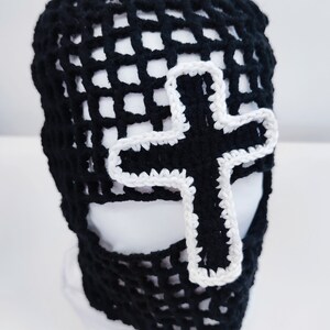 Balaclava Mens Black Cross Balaclava Cross Mask Ski Mask - Etsy
