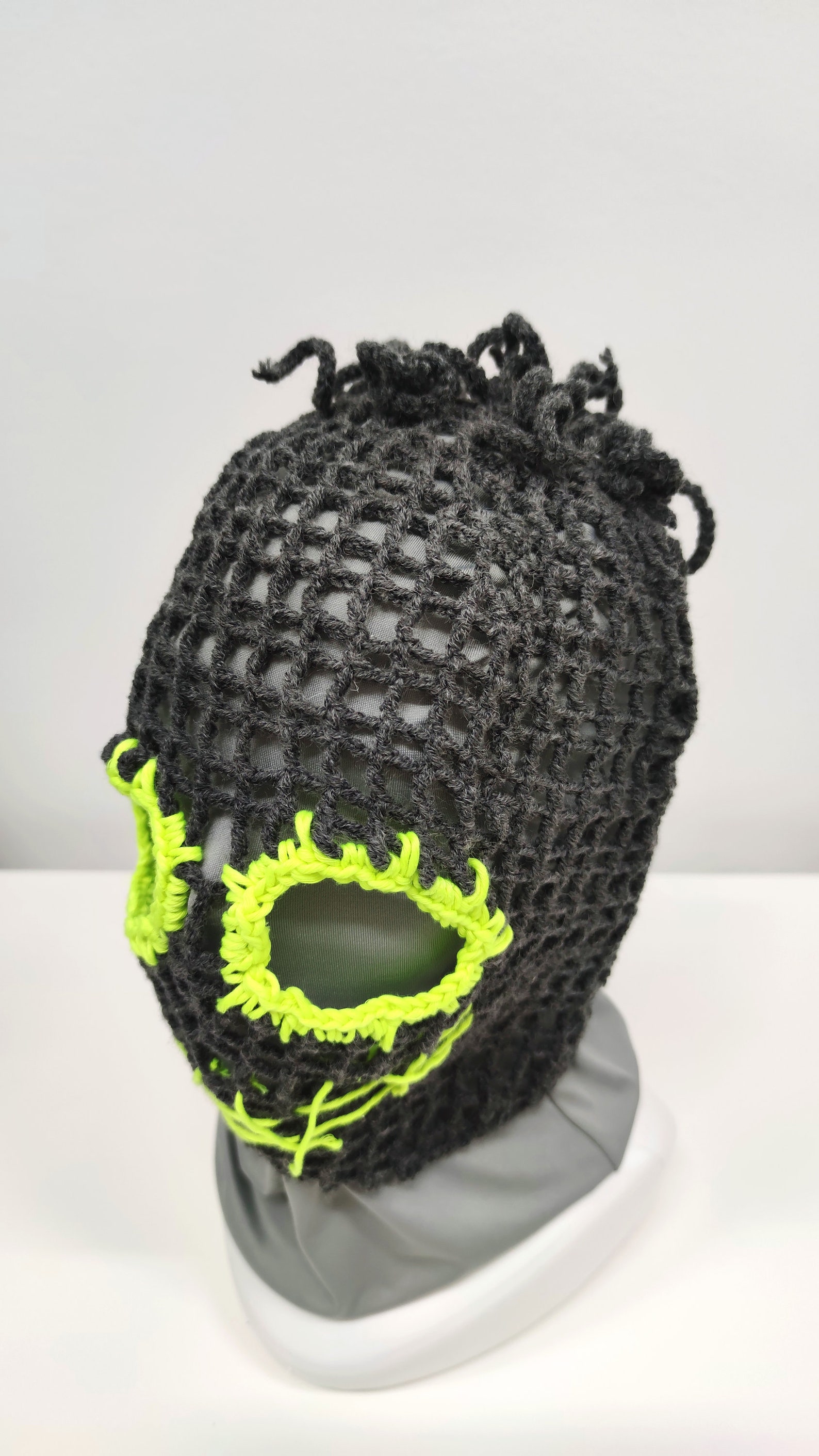 Neon Mask, Neon Balaclava, Gray Green Party Mask, Glow in the Dark Mask ...