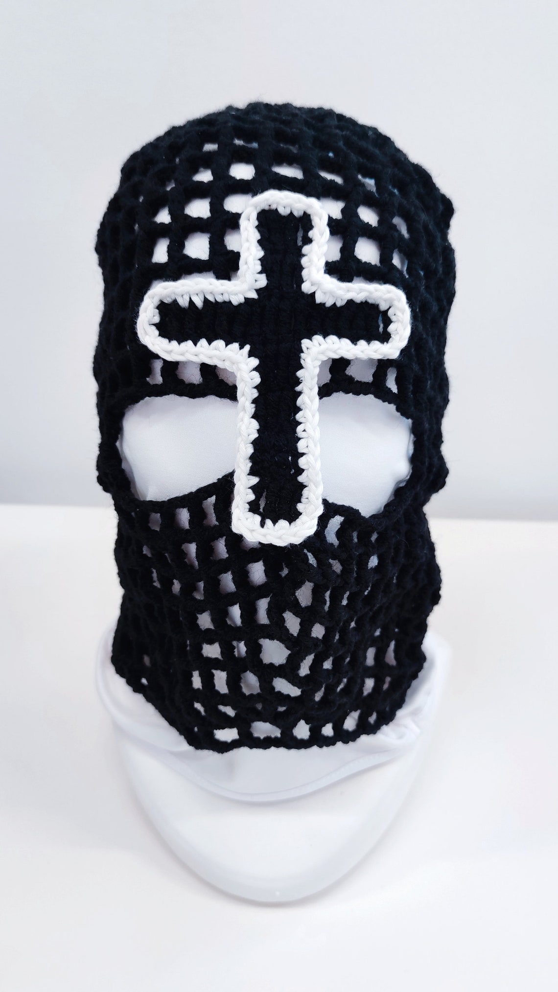 Balaclava Mens Black Cross Balaclava Cross Mask Ski Mask - Etsy