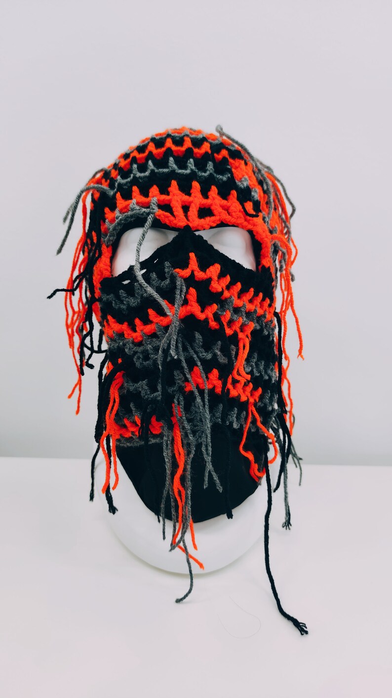 Distressed Balaclava, Mens Mask, Messy Balaclava, Crochet Balaclava ...