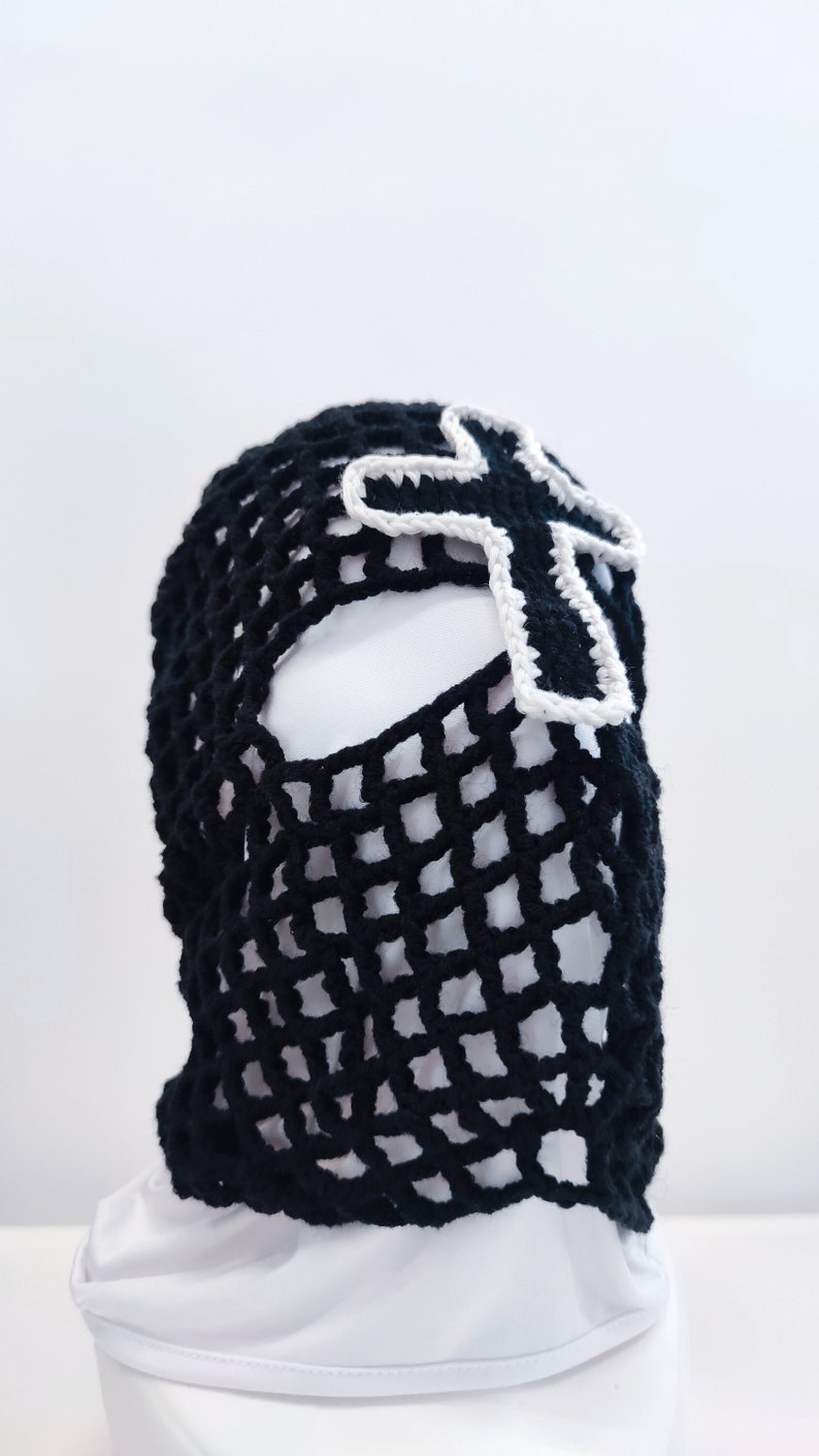 Balaclava Mens Black Cross Balaclava Cross Mask Ski Mask - Etsy