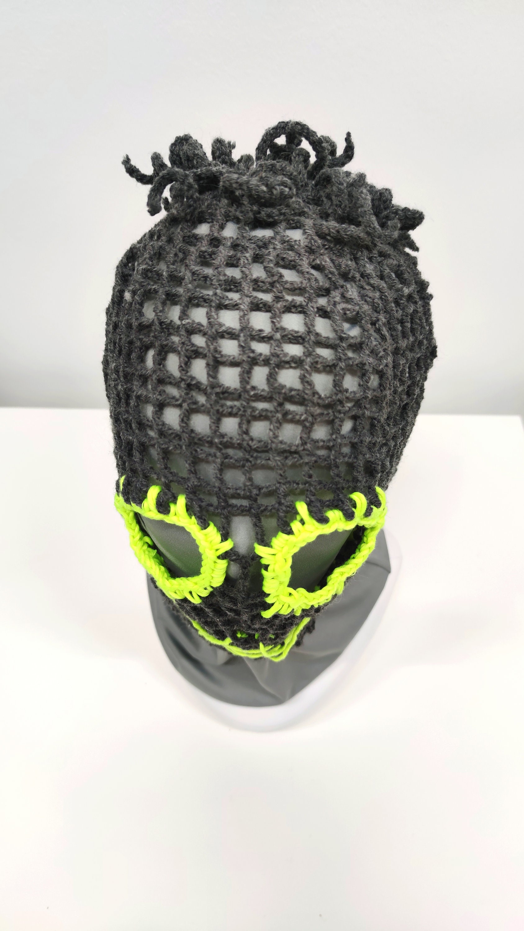 Neon Mask, Neon Balaclava, Gray Green Party Mask, Glow in the Dark Mask ...