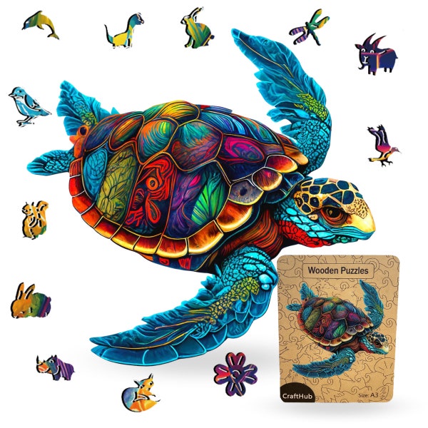 Turtle Puzzle - Etsy