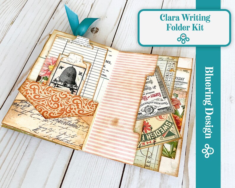 Clara Folio Kit Junk Journal Kit Folding Folio Loaded - Etsy