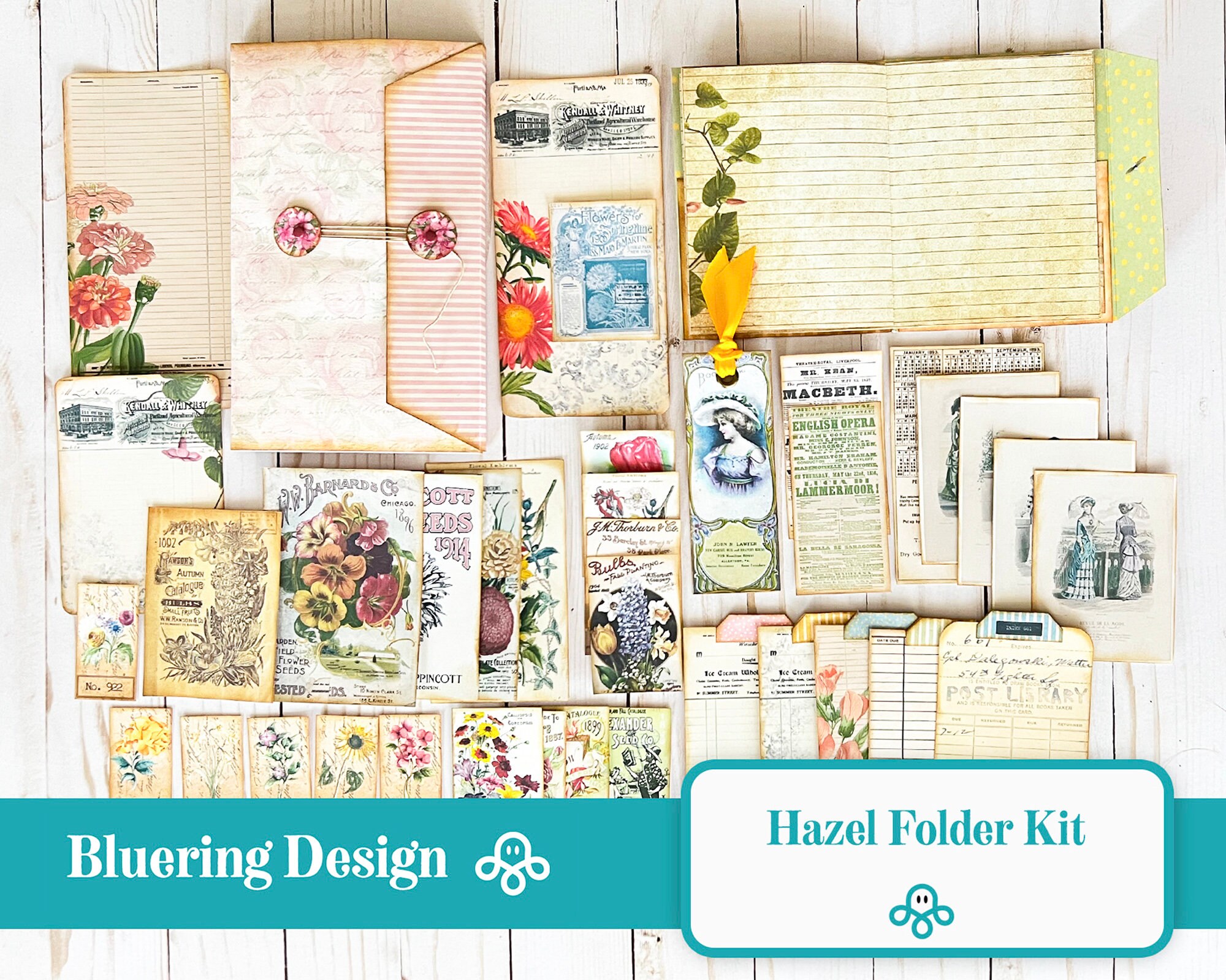 BUNDLE Printable Junk Journal Kit Folding Folio Loaded - Etsy