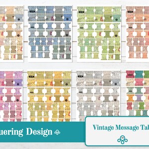 Vintage Message Tabs | Digital Junk Journal | Printable Ephemera ...