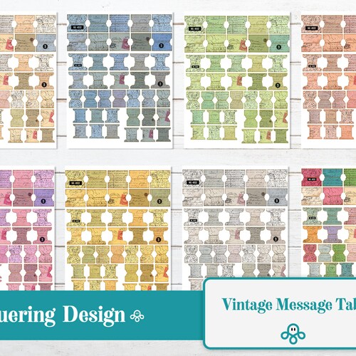 Vintage Message Tabs Digital Junk Journal Printable - Etsy