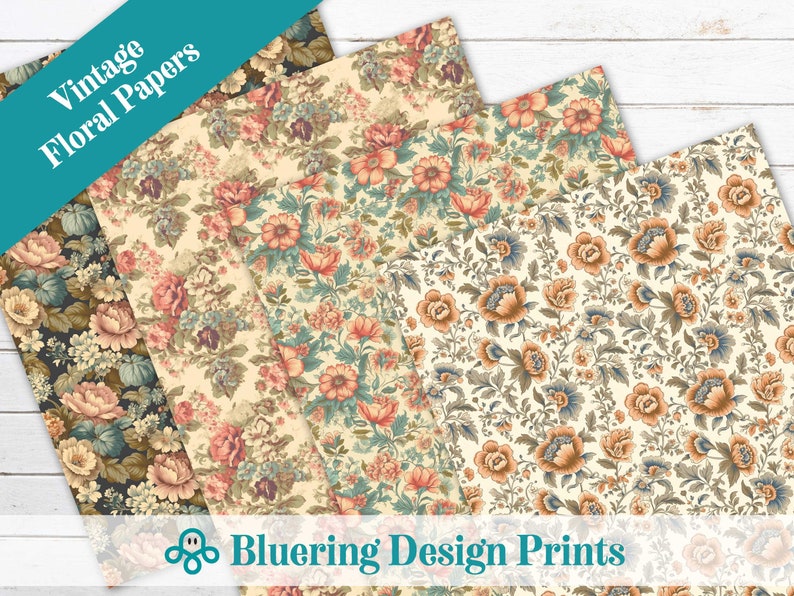 Vintage Floral Paper Pack | Junk Journal Ephemera (digital Download) - Etsy