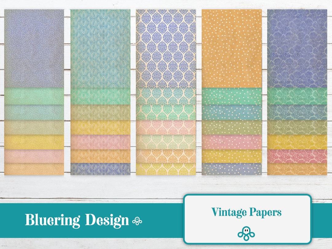 Vintage Papers, Junk Journal, Printable, Digital Download, Patterns ...