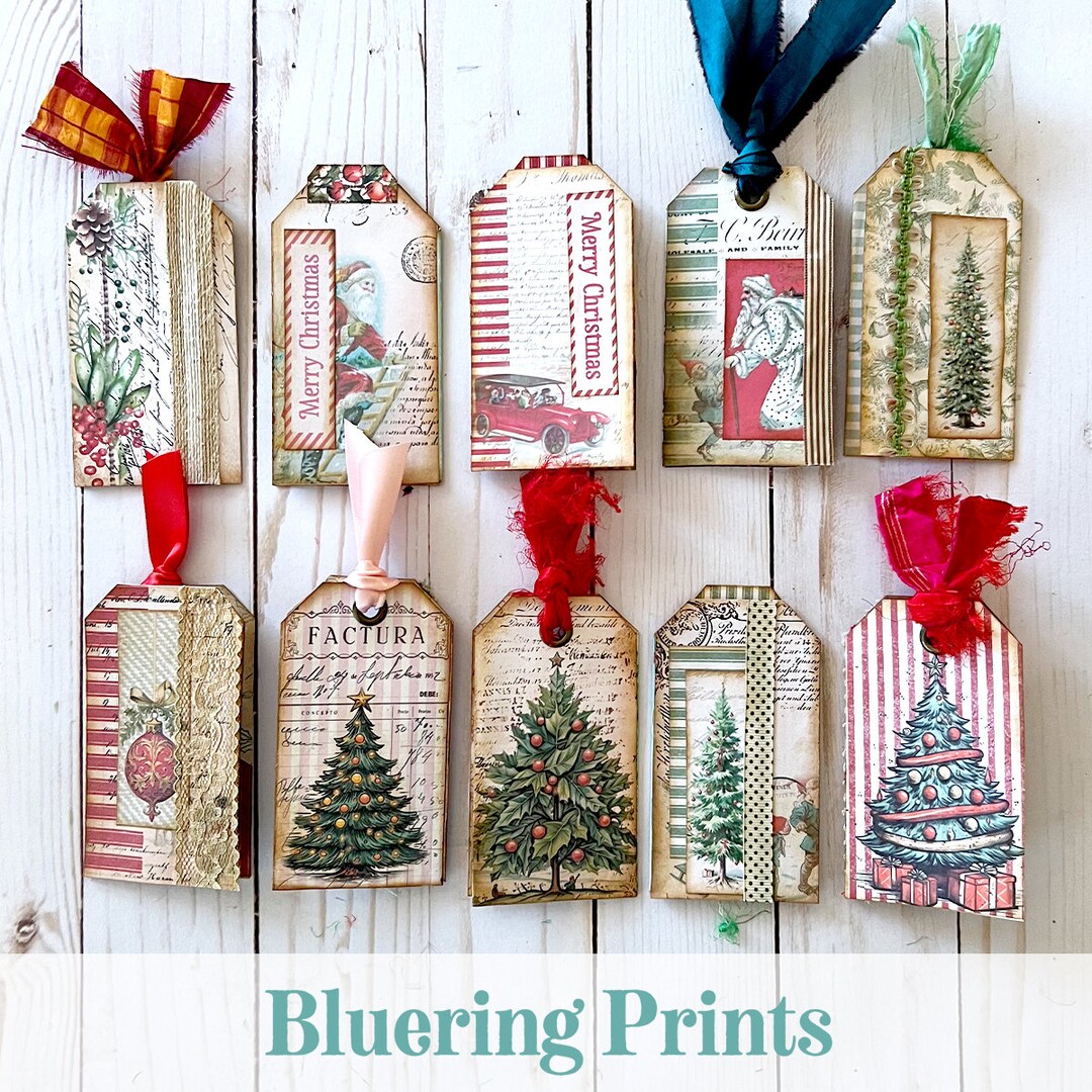 Christmas Junk Journal Tags: Vintage Printable Ephemera (digital ...