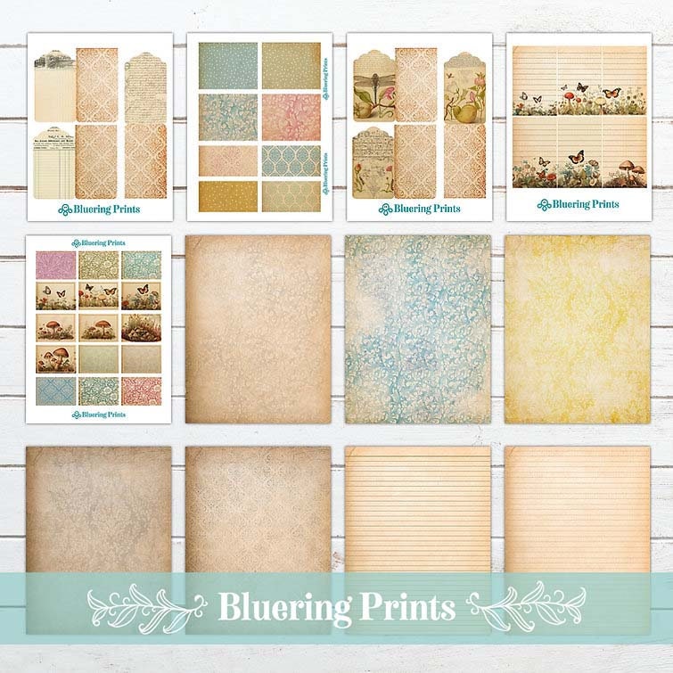Big Kit for a Little Junk Journal: 40 Page Printable Papercraft ...