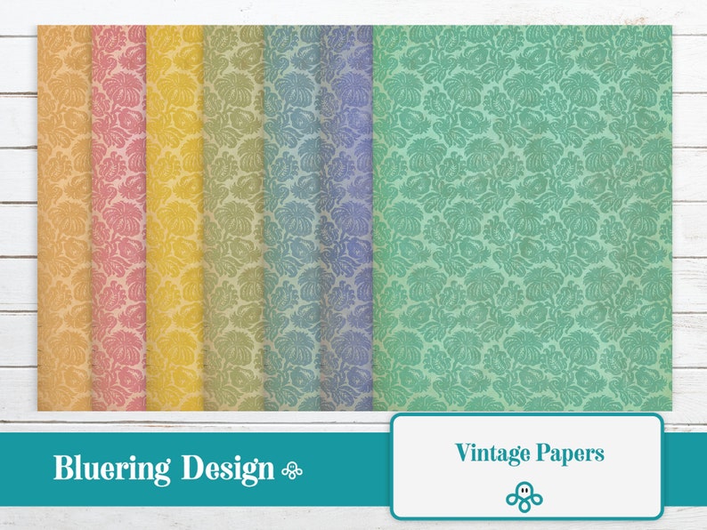 Vintage Papers, Junk Journal, Printable, Digital Download, Patterns ...