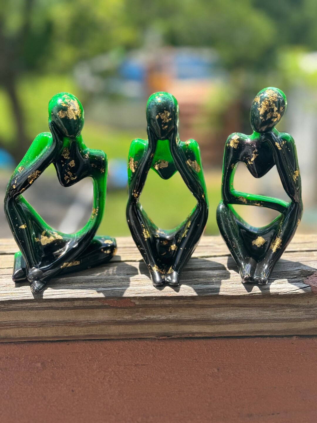 3 Handmade Resin Thinking Man Gift for Special Occasion to Home ...