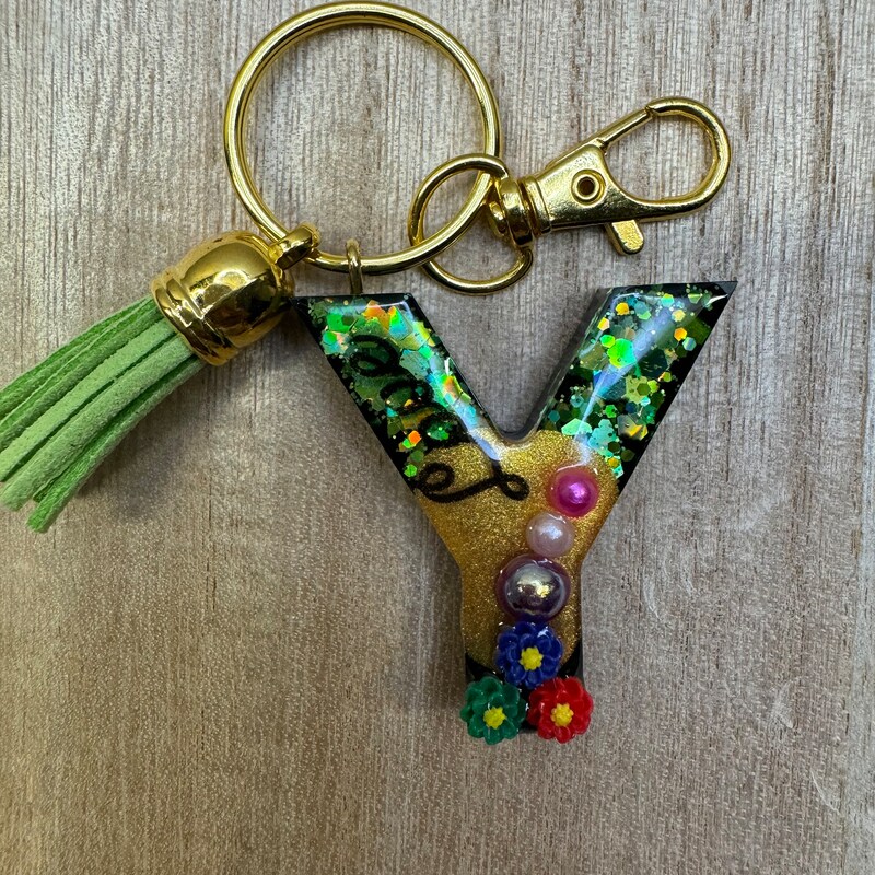 Letter Keychain - Etsy