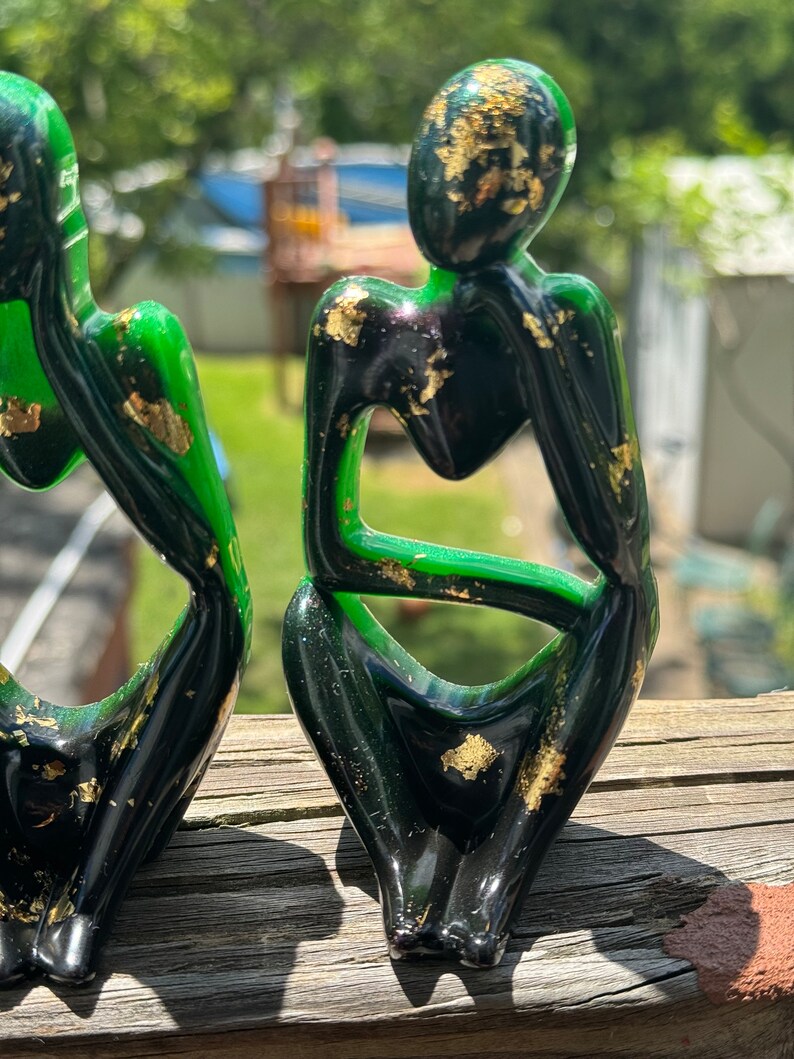 3 Handmade Resin Thinking Man Gift for Special Occasion to Home ...