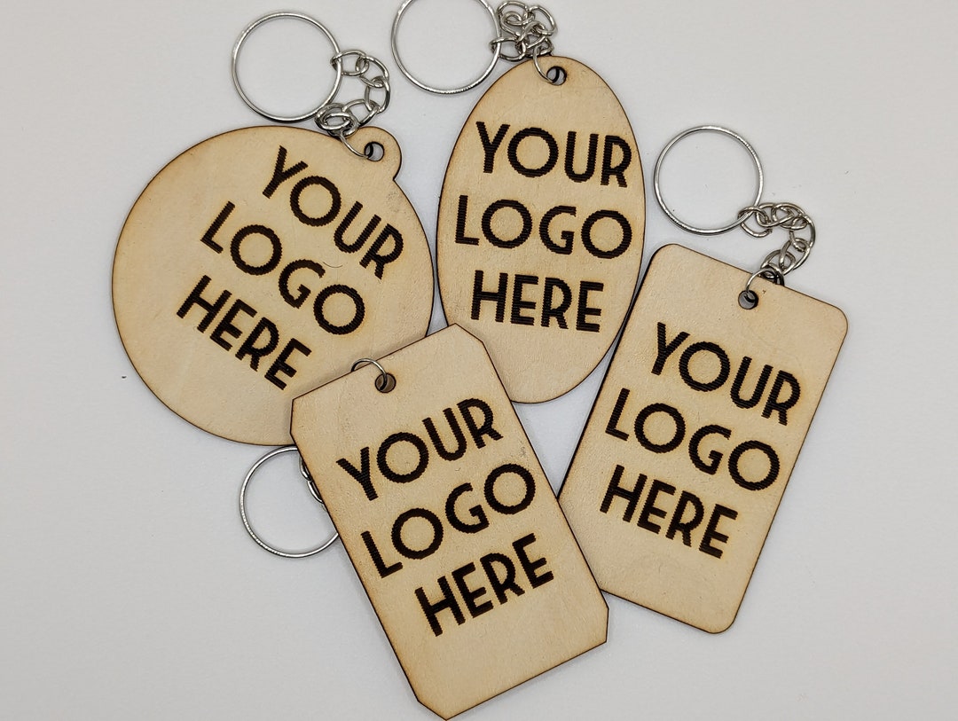 Custom Laser Engraved Wood Keychains - Bulk, Your Custom Logo Added - Etsy