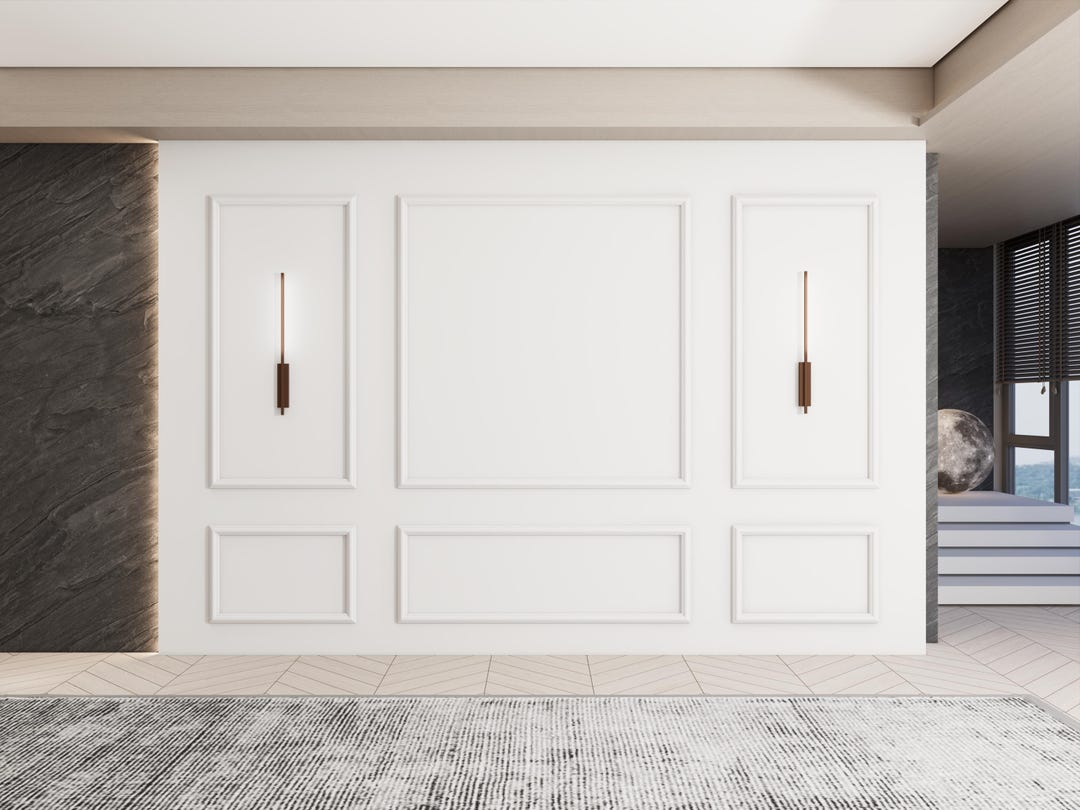 Wainscoting Paneling Kit, 3 Upper Rectangles and 3 Bottom Frames in Our ...