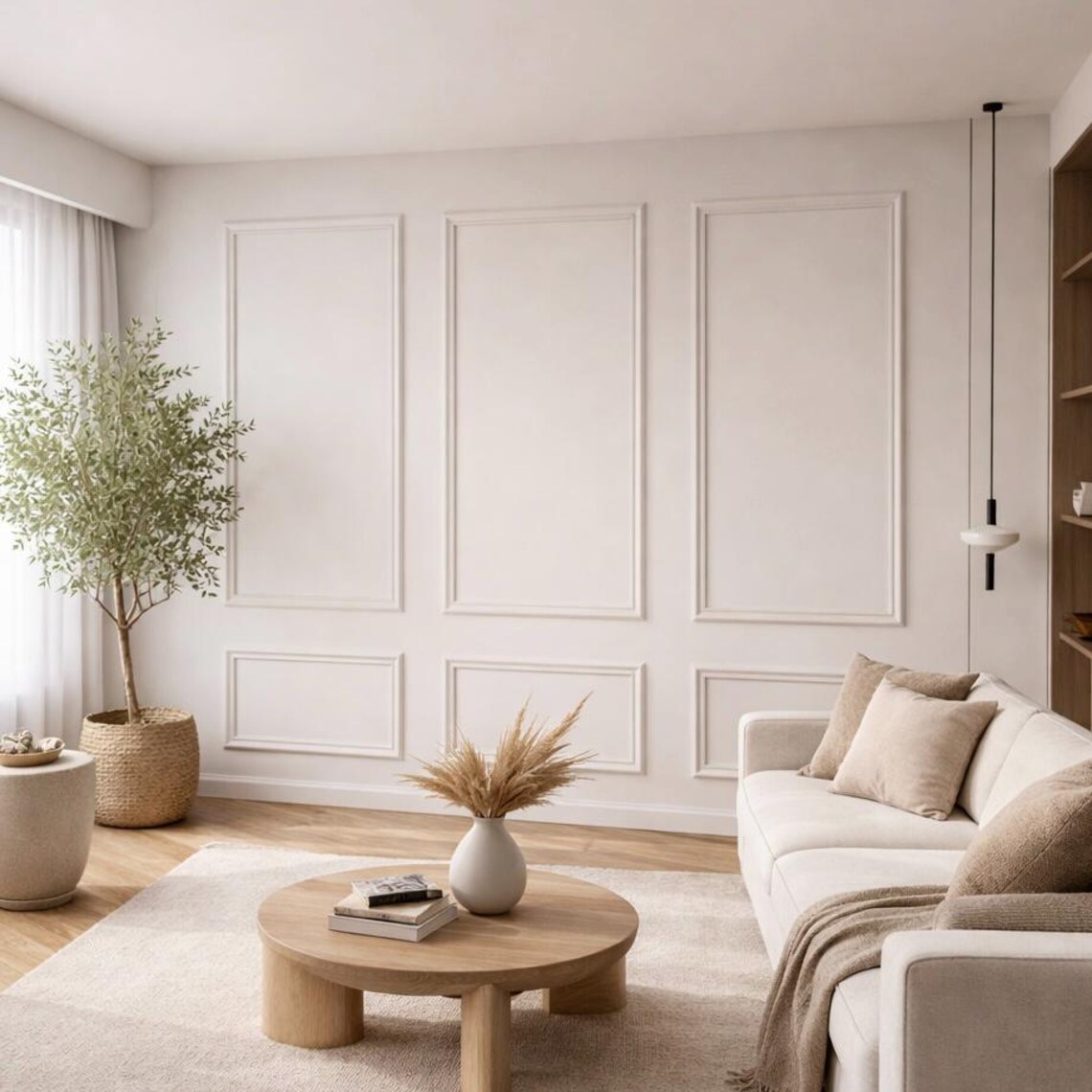 Wall Molding Package Ready to Assemble, Primed Wall Paneling Kit, Pre ...