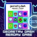 Printable Geometry Dash Memory Card Game, Birthday Party (digital ...
