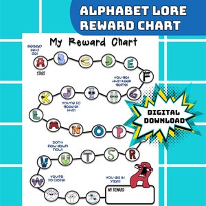 Alphabet Lore Reward Chart, Digital Download, Sticker Chart - Etsy