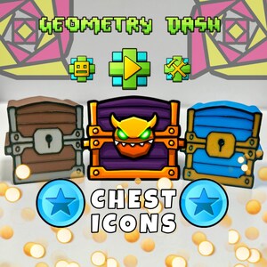 Chest Icons, Reward Chest Cubes, Geometry Dash Toys, 3D Printed Cubes ...
