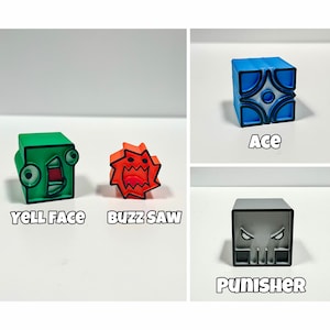 Geometry Dash Toys, 3D Printed Cubes, Geometry Dash Icons, Cake Toppers ...