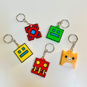 Geometry Dash Keychain, Geometry Dash Backpack Decoration, Geometry ...
