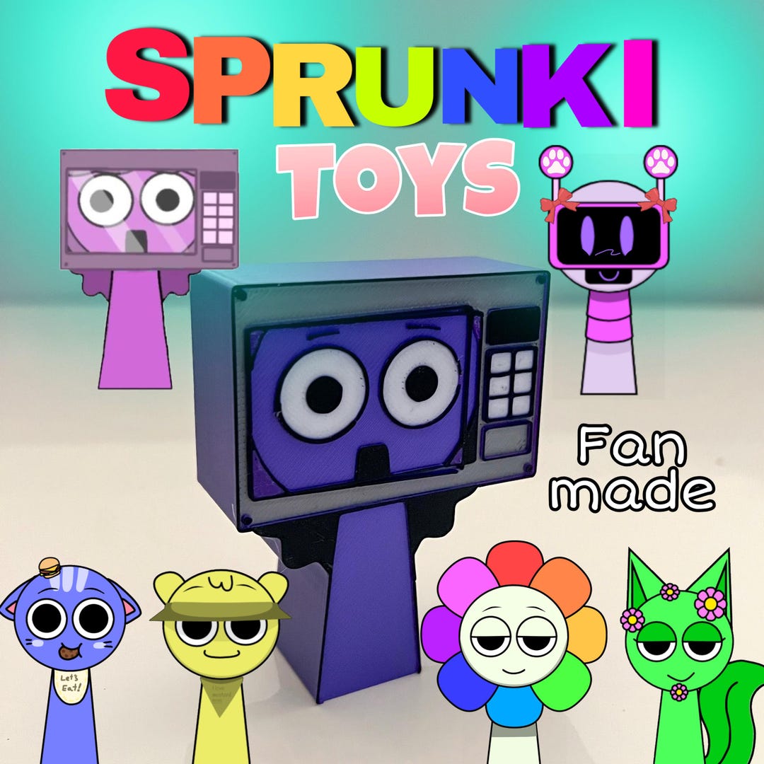 Sprunki toys, 3D printed toys, Cake Toppers, Party Favor, Incredibox ...