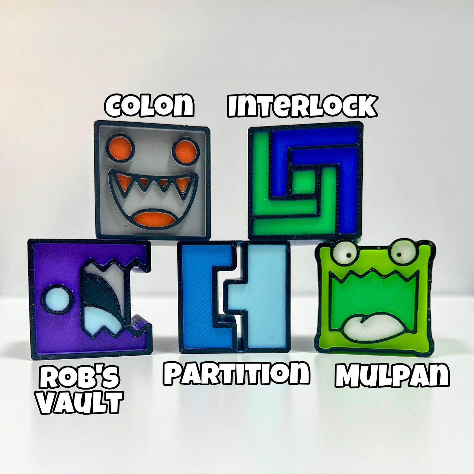 Geometry Dash Toys, 3D Printed Cubes, Geometry Dash Icons, Cake Toppers ...