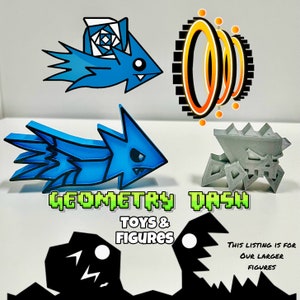 Ships, Ufo's, Geometry Dash 3D Printed Large Icons, Geometry Dash Icons ...