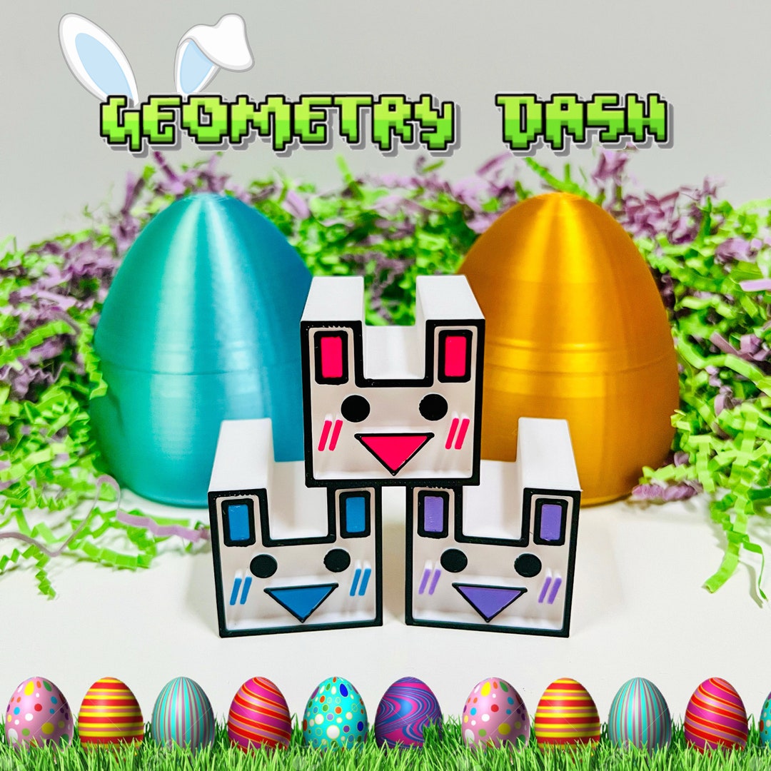 Exclusive Geometry Dash Bunny, Easter, Geometry Dash Toys, Geodash ...