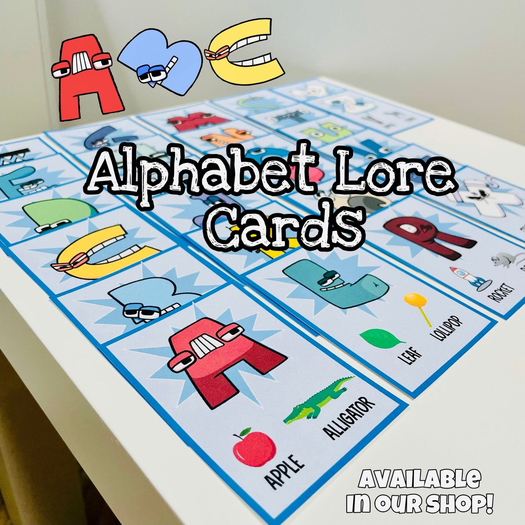 Alphabet Lore Cards, Physical Cards Shipped, Alphabet Flashcards, ABC ...