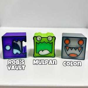 Silly Face Icons, Geometry Dash Toys, 3D Printed, Geometry Dash Icons ...