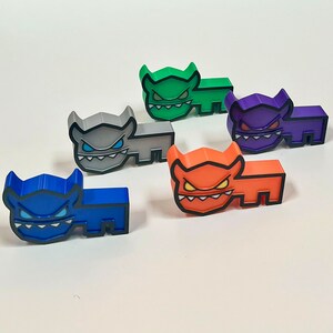 Demon Keys, Geometry Dash Toys, 3D Printed, Geometry Dash Icons, Cake ...