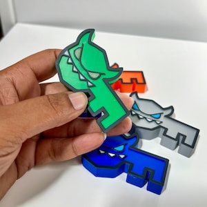 Demon Keys, Geometry Dash Toys, 3D Printed, Geometry Dash Icons, Cake ...