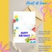 Printable Geometry Dash Birthday Card, Digital Download, Geometry Dash ...