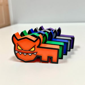 Demon Keys, Geometry Dash Toys, 3D Printed, Geometry Dash Icons, Cake ...
